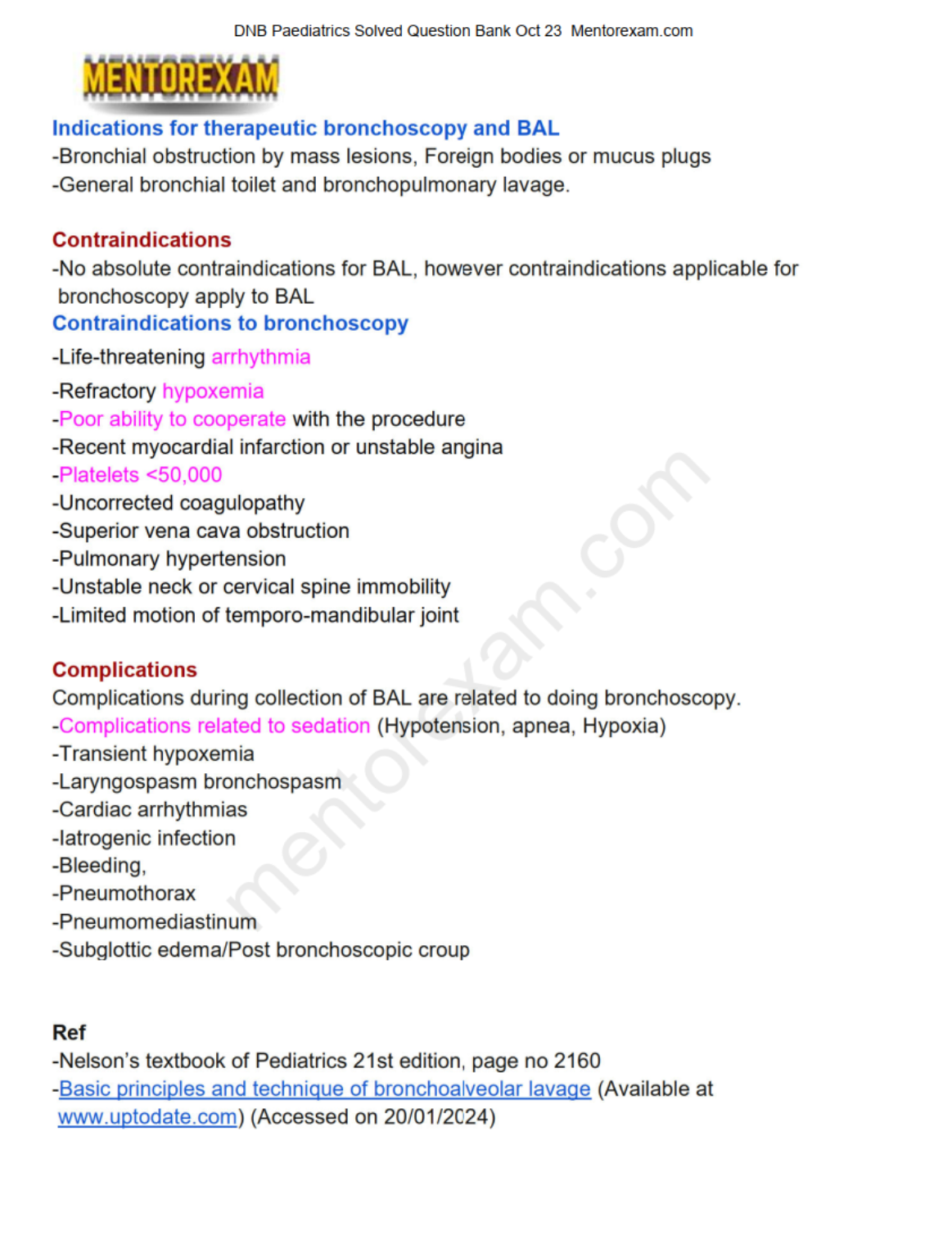 DNB MD Pediatrics Solved Question Papers Course v5 - Mentorexam DNB MS ...